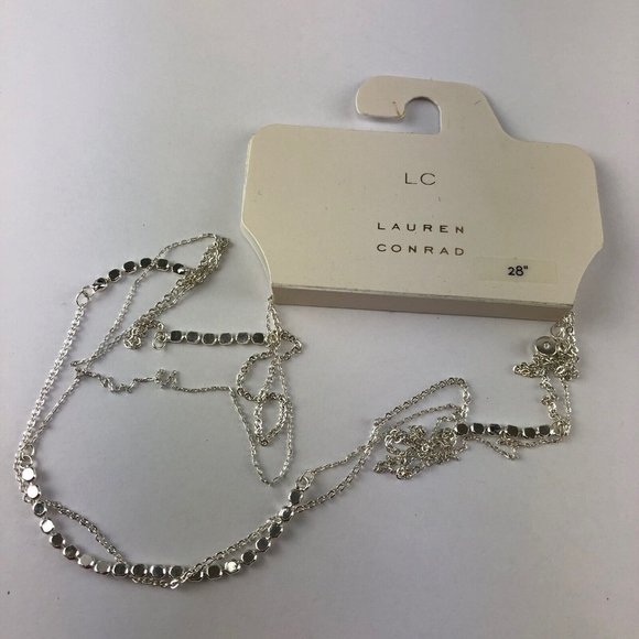 LC Lauren Conrad | Jewelry | Lc Lauren Conrad Necklace Long Silver Tone ...